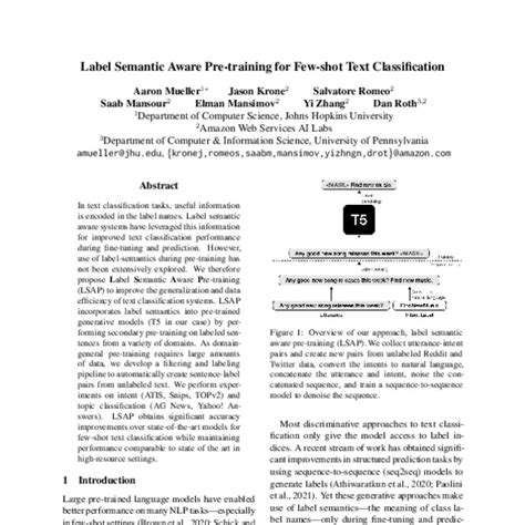Label Semantic Aware Pre Training For Few Shot Text Classification Acl Anthology