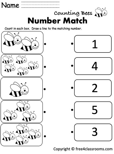 Free Printable Counting Numbers Worksheet Spring Math Kindergarten