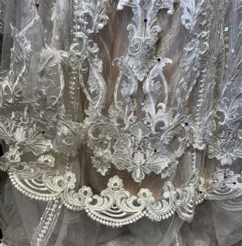 Beaded Lace Hem Reconstruction Martina Liana Wedding Dress Alterations