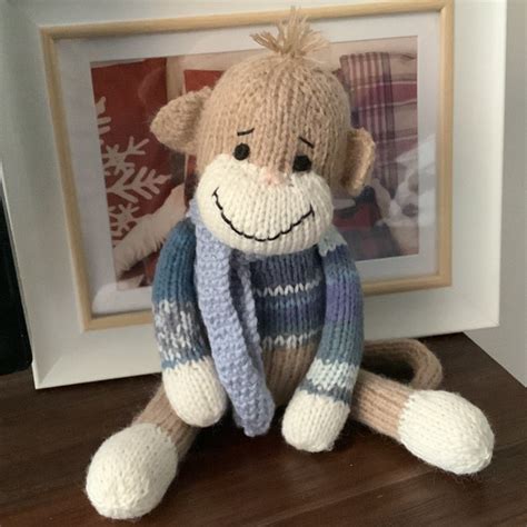 Cute Knitted Monkey Diy Pattern In Pdf Format Amigurumi Animal