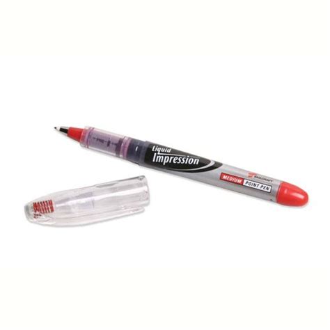 Skilcraft Liquid Impression Marker Red Ink Translucent Barrel 12