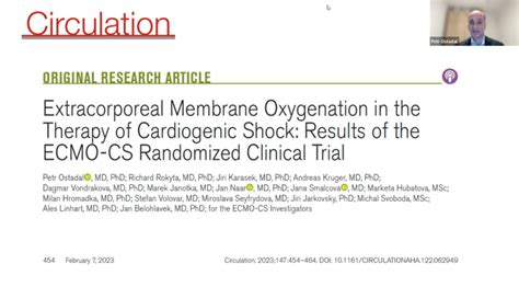 Ostadal Ecmo In The Therapy Of Cardiogenic Shock Ecmo Cs Trial
