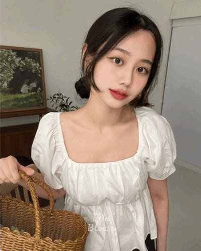 노브라가능오프숄더면혼방 프린 퍼프 프릴 셔링 밴딩 여름 면 반팔 블라우스 3color 에이블리