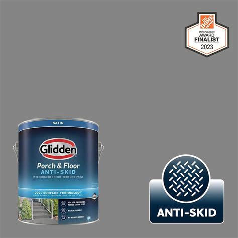 Glidden Porch And Floor 1 Gal Ppg1001 5 Dover Gray Satin Interior