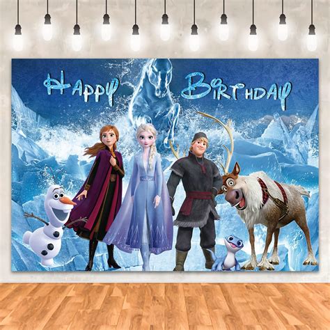 Frozen Birthday Party Backdrop Frozen Backdrop Party Supplies Background Photography Elsa