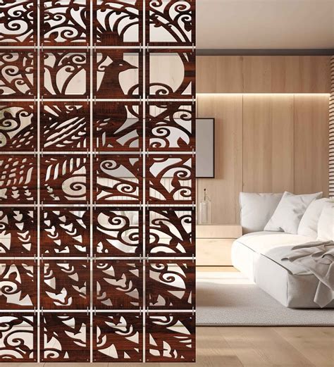 Buy Walnut Engineered Wood Hanging Room Dividers At 30 Off By Olive