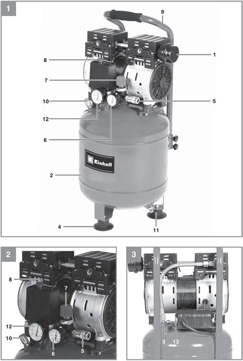 Einhell Te Ac 24 Silent Oil Free Air Compressor Instruction Manual