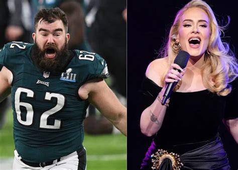 Adele Jokes During Her Show Calling Jason Kelce “drunk” Football Fan