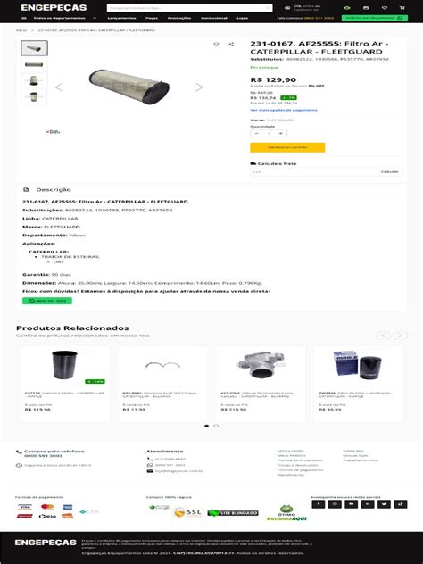 Caterpillar Fleetguard 2310167 Af2 Pdf