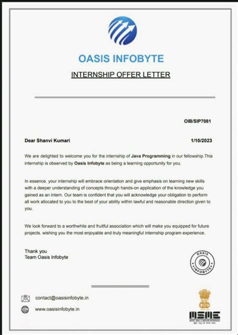 shanvi bhardwaj on linkedin connections oasisinfobyte internship