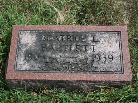 Beatrice Leona Bartlett 1905 1939 Memorial Find A Grave