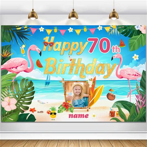 Custom Happy 70th Birthday Decoration Banner
