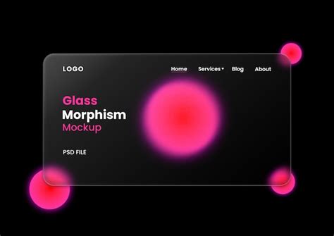 Premium Psd Psd Rectangle Glass Morphism Effect For 3d Interface Presentation On 3d Geometric