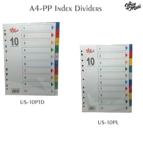 A Pastel Index Dividers Shalmay Stationers