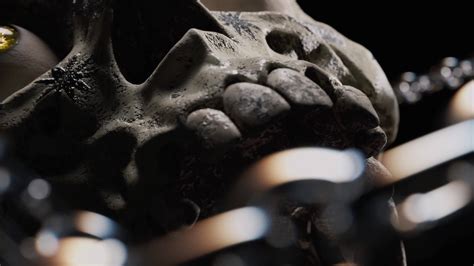 Skull With Chains And Spikes Dutch Angle Cut 41331892 Stock Video At