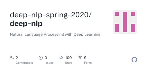 GitHub Deep Nlp Spring Deep Nlp Natural Language Processing With Deep Learning