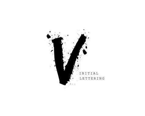 V Initial Brush Handwriting Or Handwritten Logo For Identity Logo With