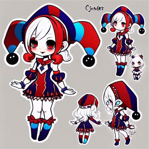 Closed Cute Jester Girl By Bubblepop4arts On Deviantart