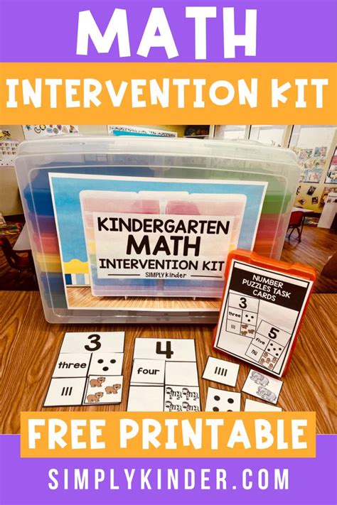 Math Intervention Kit In Kindergarten Simply Kinder Math