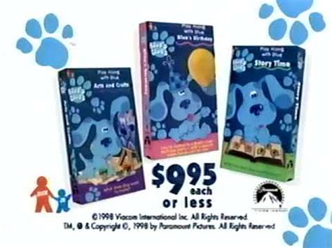 Blues Clues Vhs Promo Blues Birthday Promo 1998 Youtube