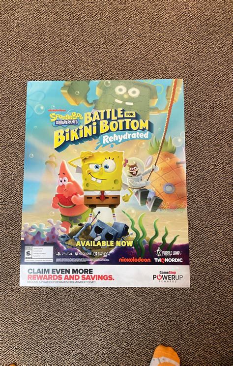 Nintendo Spongebob Squarepants Posters Mercari