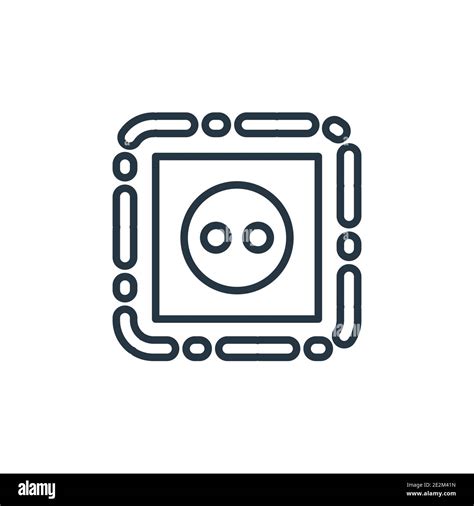 Socket Outline Vector Icon Thin Line Black Socket Icon Flat Vector Simple Element Illustration