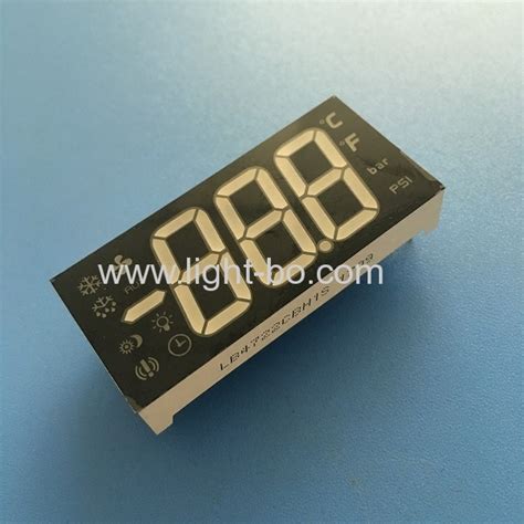 Ultra Bright Blue Customized Triple Digit 7 Segment Led Display Common Anode For Refrigerator