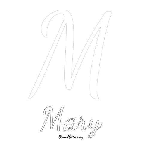 Mary Free Printable Name Stencils With 6 Unique Typography Styles And Lettering Bridges