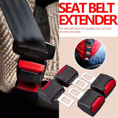 2 Pack Car Seat Belt Clip Extension Plug Seat Belt Extenders For Cars
