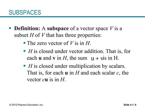 Vector Space And Subspace Pptx Programming Languages Computing