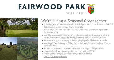 Jobsongower Greenkeeper Swanseajobs Outdoorjobs Nick Farren