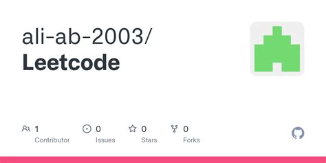 Github Ali Ab 2003leetcode
