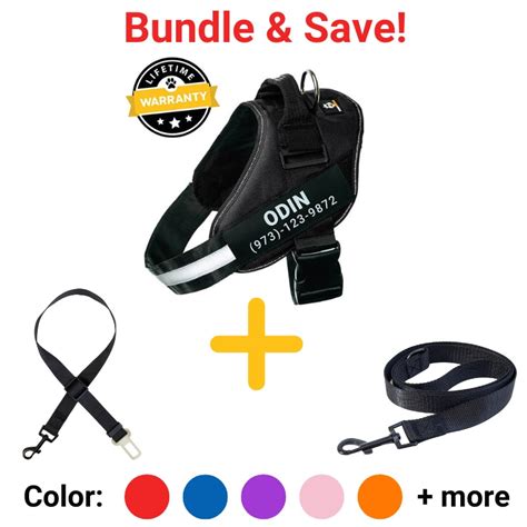Lifetime Warranty Personalized Doggykingdom® Harness Leash Safety