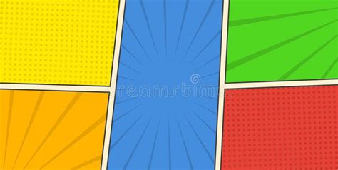 Vector Abstract Comic Page Color Comic Background Stock Vector Illustration Of Horizontal