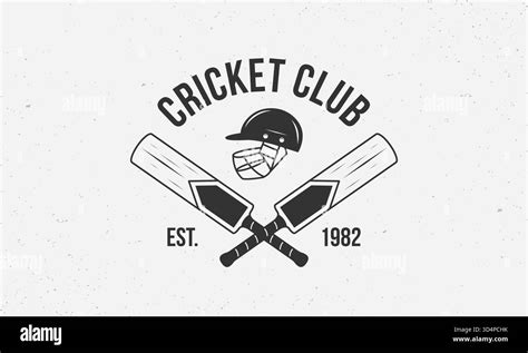 Cricket Club Logo Poster Trendy Cricket Logo With Cricket Bats