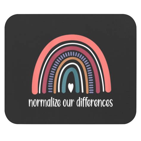 Womens Neurodiversity Rainbow Autism Neurodivergent Adhd Asd Mouse Pads