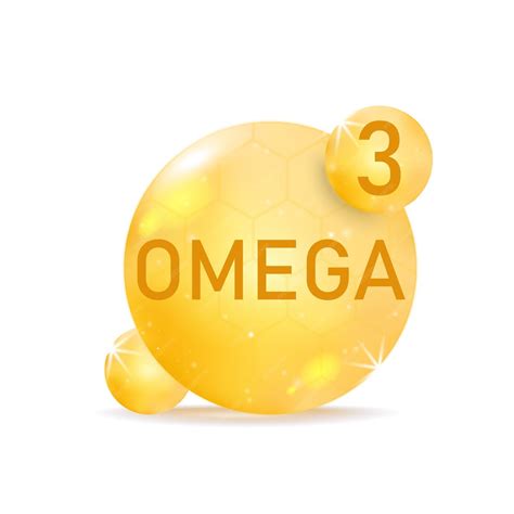 Premium Vector Vitamin Omega 3 Fatty Acids Gold Shining Pill Capsule Icon