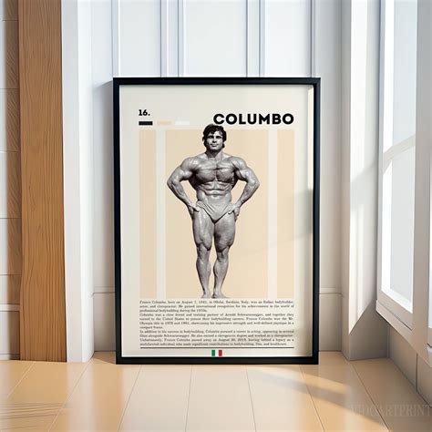 Franco Columbo Poster Bodybuilding Poster Gym Posters Motivational