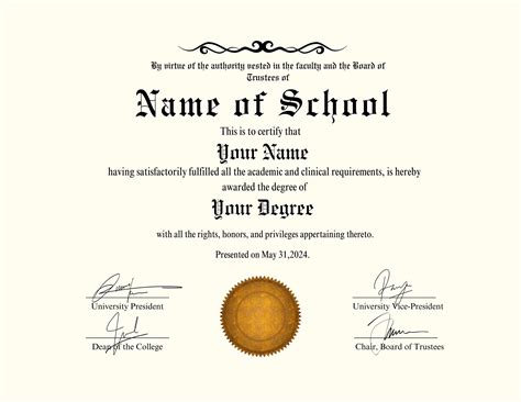 Customizable University Diploma College Diploma College Degree Template Printable Graduation