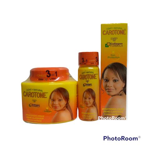 Carotone 3 Lot Brightening Jarandtube Cream And Oil 330ml Carrot Oil