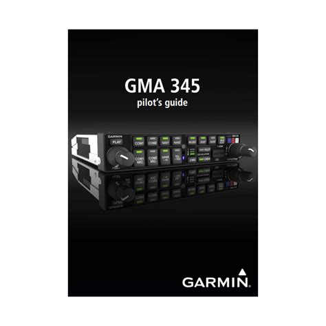 Gma 345 Pilots Guide Garmin Pn 190 01878 01 Newire Peças E