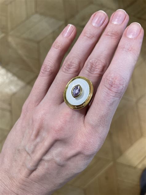 Кольцо Sofio Gongliashvili малый овал с аметистом авторское купить в Москве Zveno
