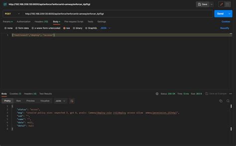 The Apienforce Interface Specifies The Enforcerid And This Error Occurs Which Is The Same As