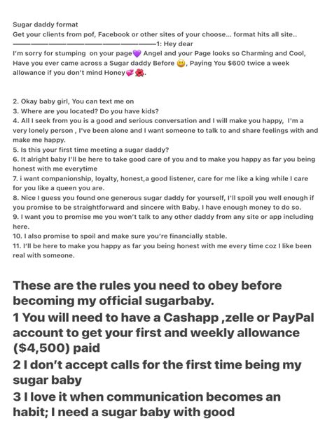 Sugar Daddy Format Pdf