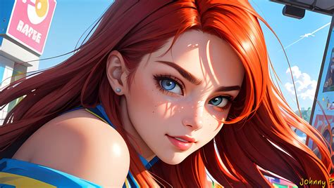 Redhead Anime By Johnnyp Ai On Deviantart