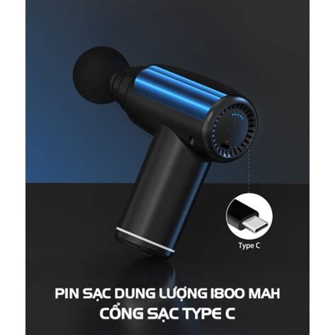 Súng Massage Cầm Tay Mini Puli Pl 656 6 đầu Cải Tiến Hỗ Trợ Giảm đau Nhức Okbuyvn