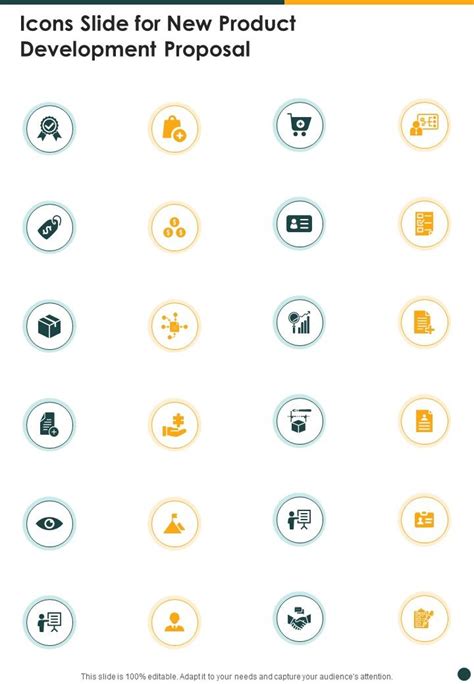 Icons Slide For New Product Development Proposal One Pager Sample Example Document