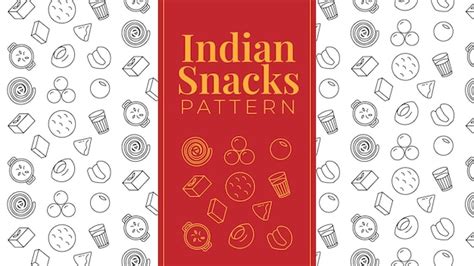 Premium Vector Indian Snacks Pattern