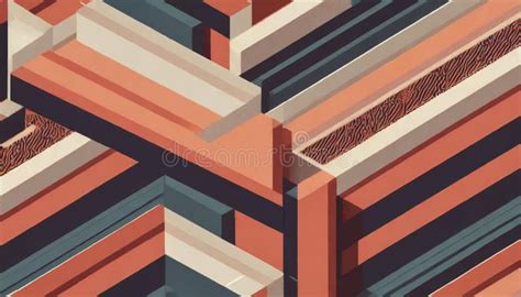 Bold Geometric Zig Zag Pattern For Surface Printing Stock Illustration