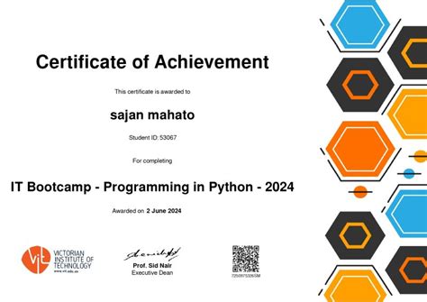 sajan mahato on linkedin pythonbootcamp codingskills vitexperience